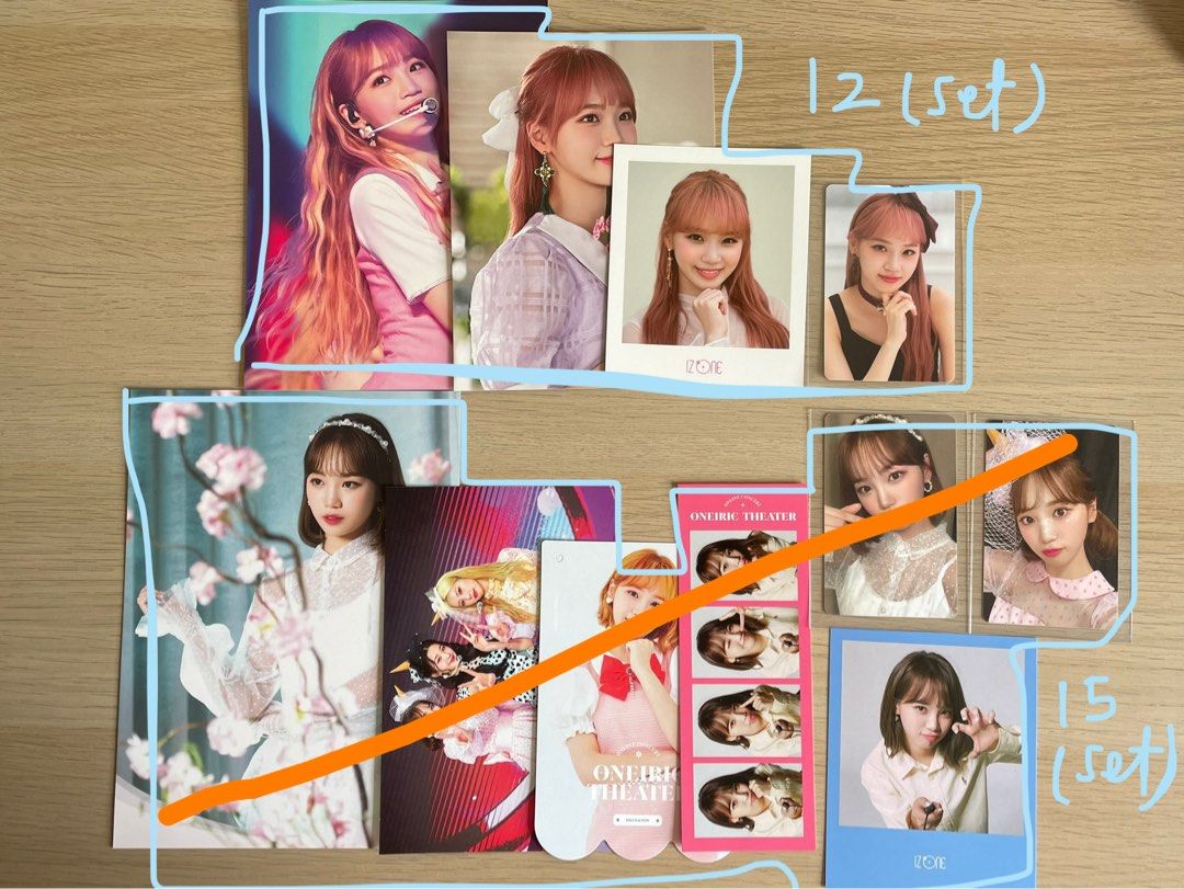 WTS izone iz*one lesserafim chaewon photocard pc sticker postcard kihno sukito buenos aires ...