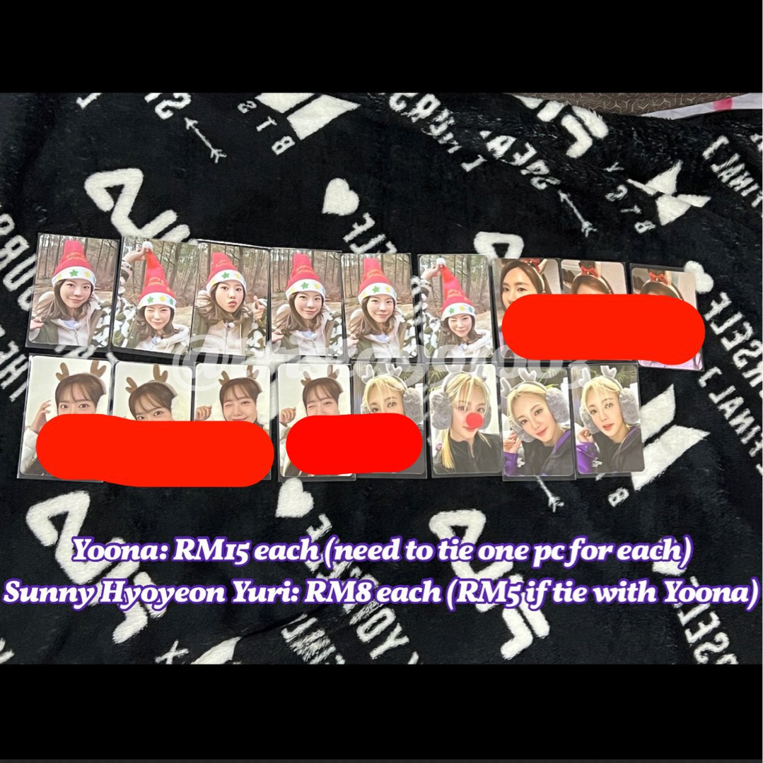 [WTS] SNSD GIRLS GENERATION OHGG PINK CHRISTMAS RANDOM PHOTOCARD (tags: TAEYEON SUNNY TIFFANY ...