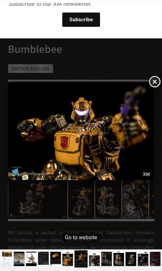 Xm studios bumblebee statue, Hobbies & Toys, Toys & Games on Carousell