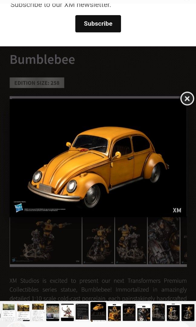 Xm studios bumblebee statue, Hobbies & Toys, Toys & Games on Carousell