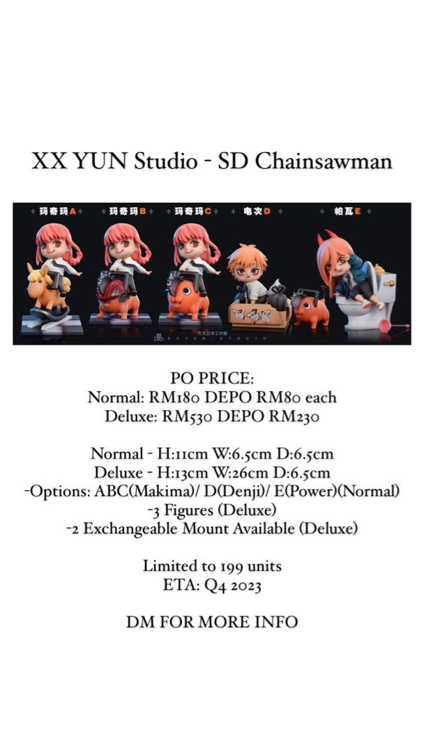 XX YUN Studio - SD Chainsawman, Hobbies & Toys, Toys & Games on Carousell