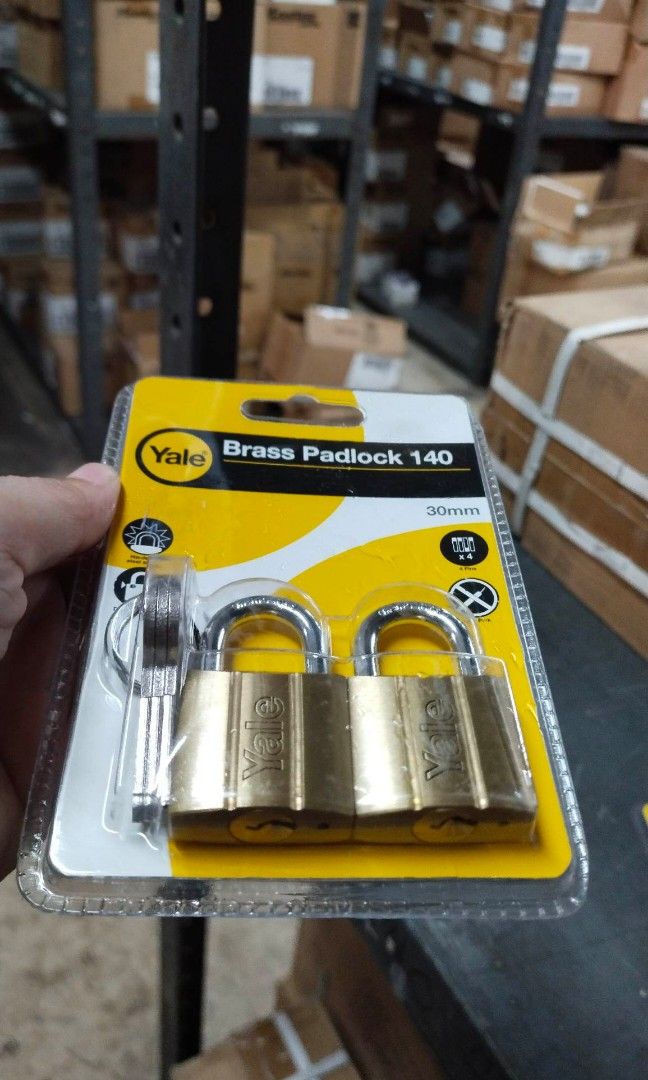 Yale Heavy Duty Brass Padlock 30mm / V140.30KA2 on Carousell