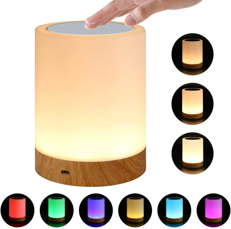 1045) LED NIGHT LIGHT, TABLE LAMP, USB CHARGING, 3-LEVEL DIMMER, 6 ...