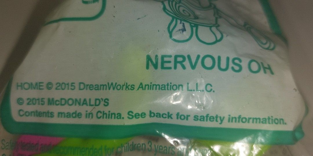 2015 Dreamworks Mcdonald's Happy Meal Home Nervous Oh Collectible Toy ...