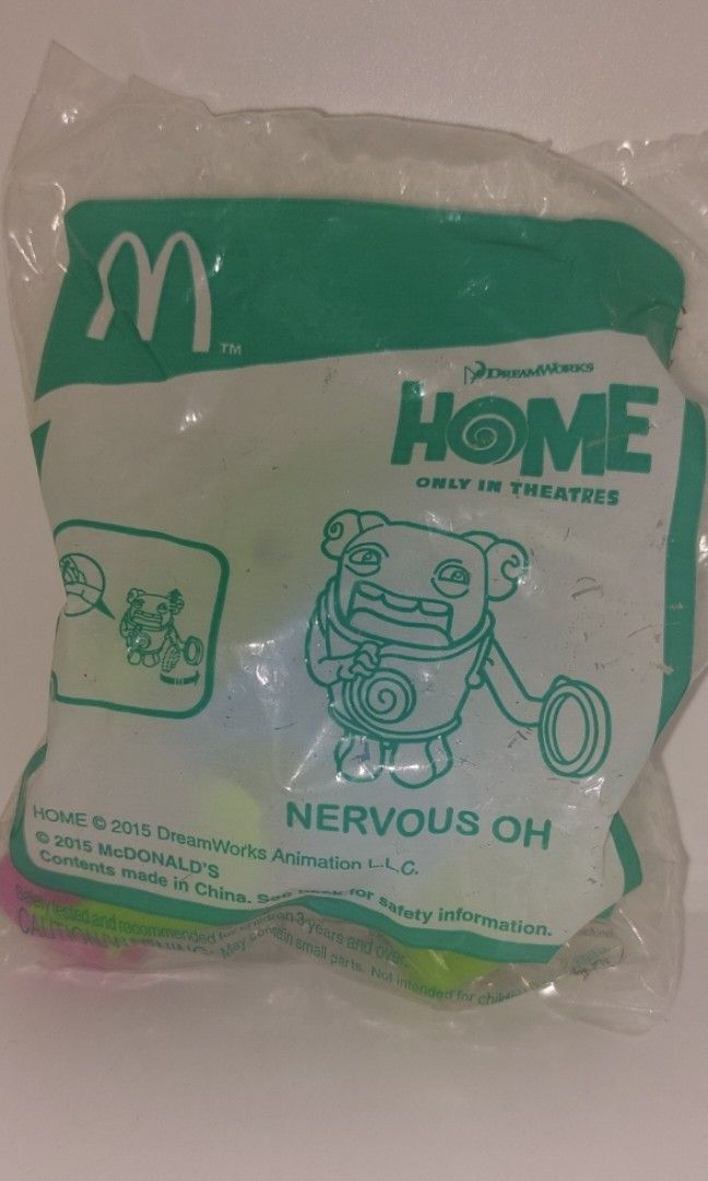 2015 Dreamworks Mcdonald's Happy Meal Home Nervous Oh Collectible Toy Figure Mcdo Collection ...