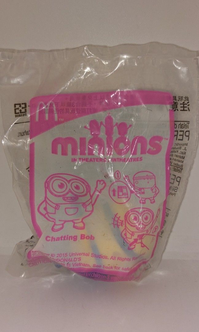 2015 Mcdonald's Happy Meal Minions Chatting Bob Collectible Toy Figure ...