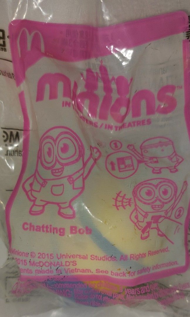 2015 Mcdonald's Happy Meal Minions Chatting Bob Collectible Toy Figure ...