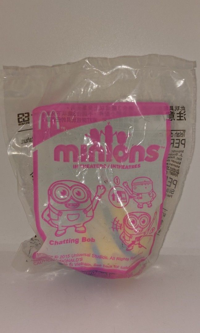 2015 Mcdonald's Happy Meal Minions Chatting Bob Collectible Toy Figure ...
