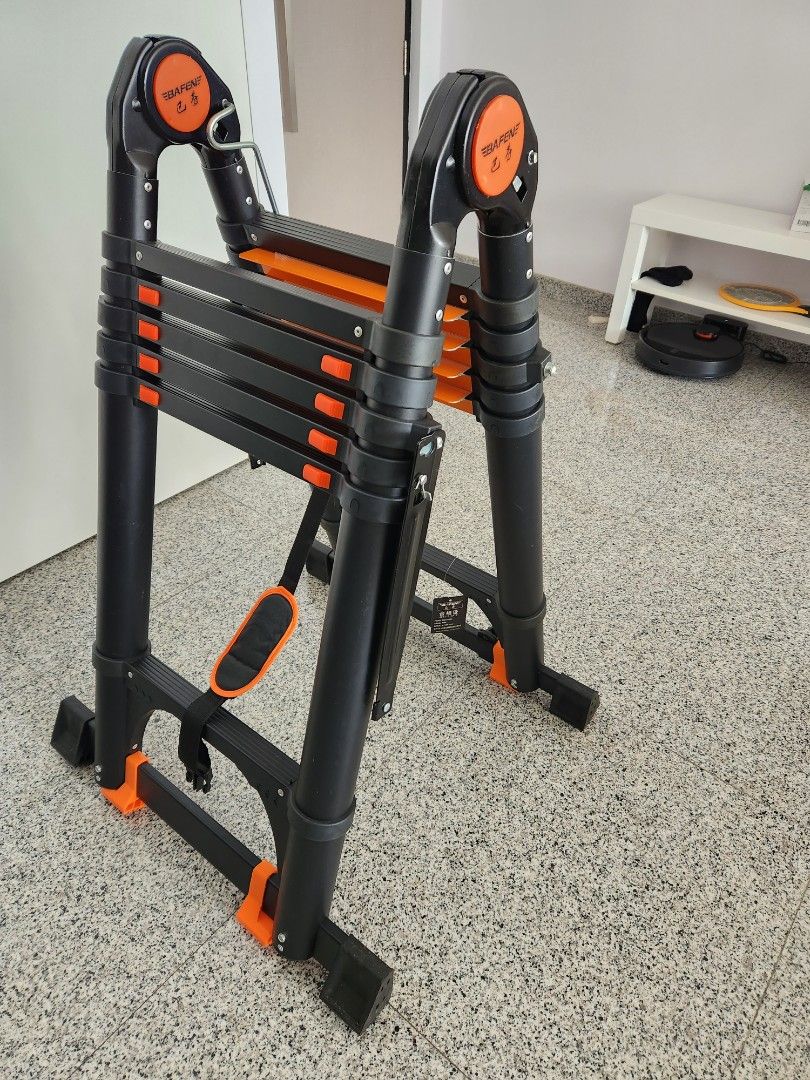 2.5m Aluminum Telescopic Ladder Extension Multi-Purpose Ladder ...