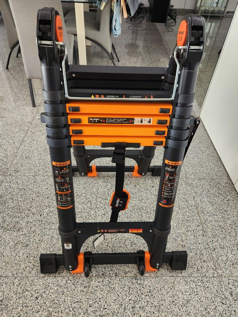 2.5m Aluminum Telescopic Ladder Extension Multi-Purpose Ladder ...