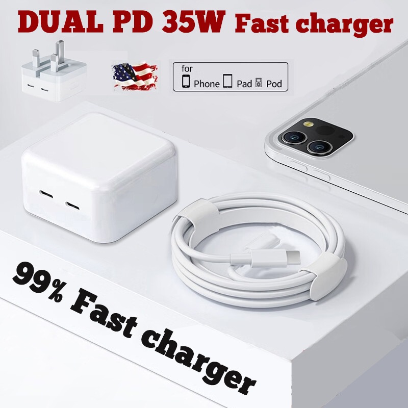 for iphone samsung 35W Fast Charger Full set PD Adapter With Cable ...