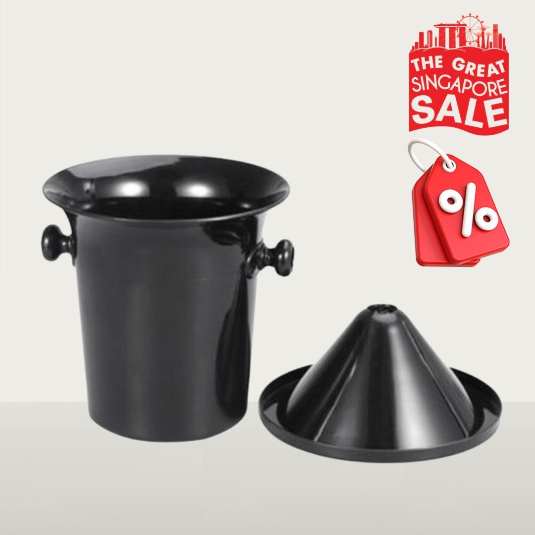 3L Black Tie Plastic Spitting Barrel with Funnel Lid New Wine Tasting ...