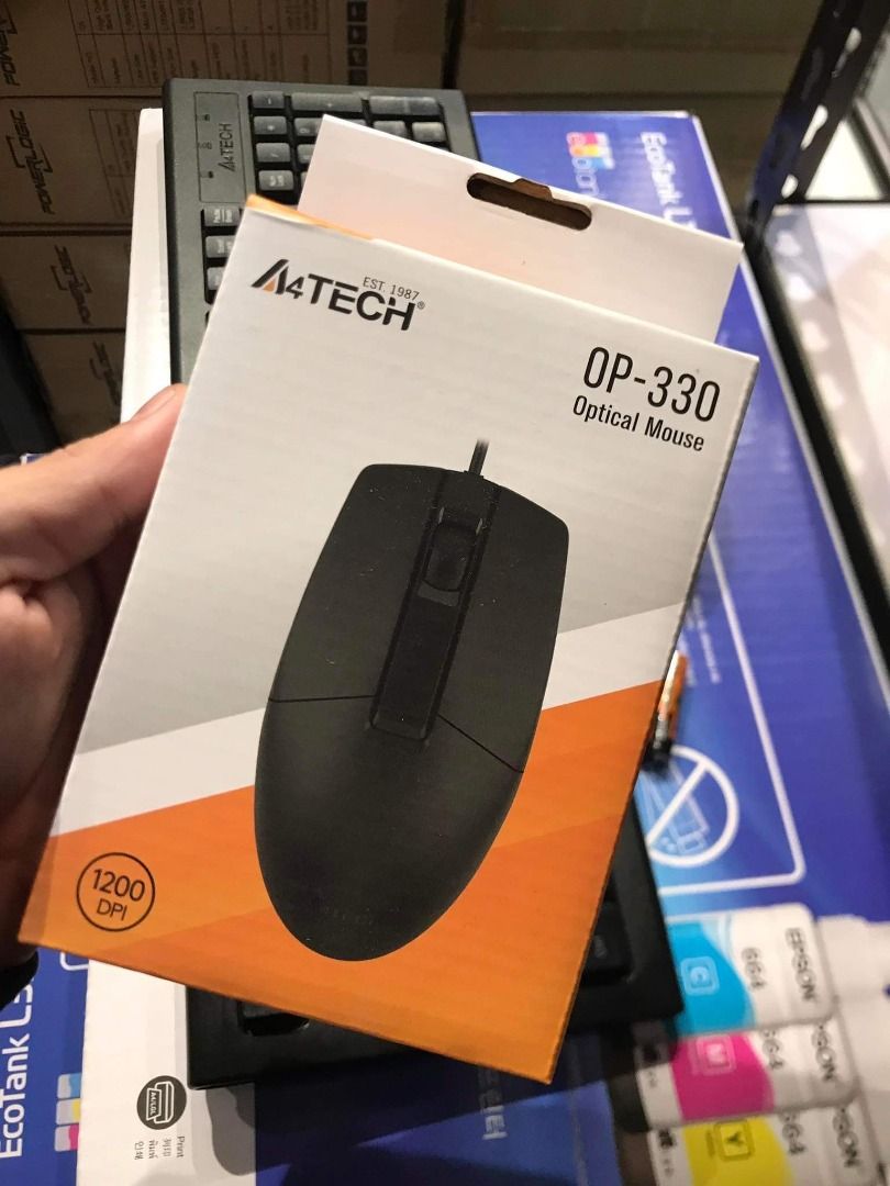 A4Tech OP-330 3D Optical Mouse Wired USB Black, Computers & Tech, Parts ...