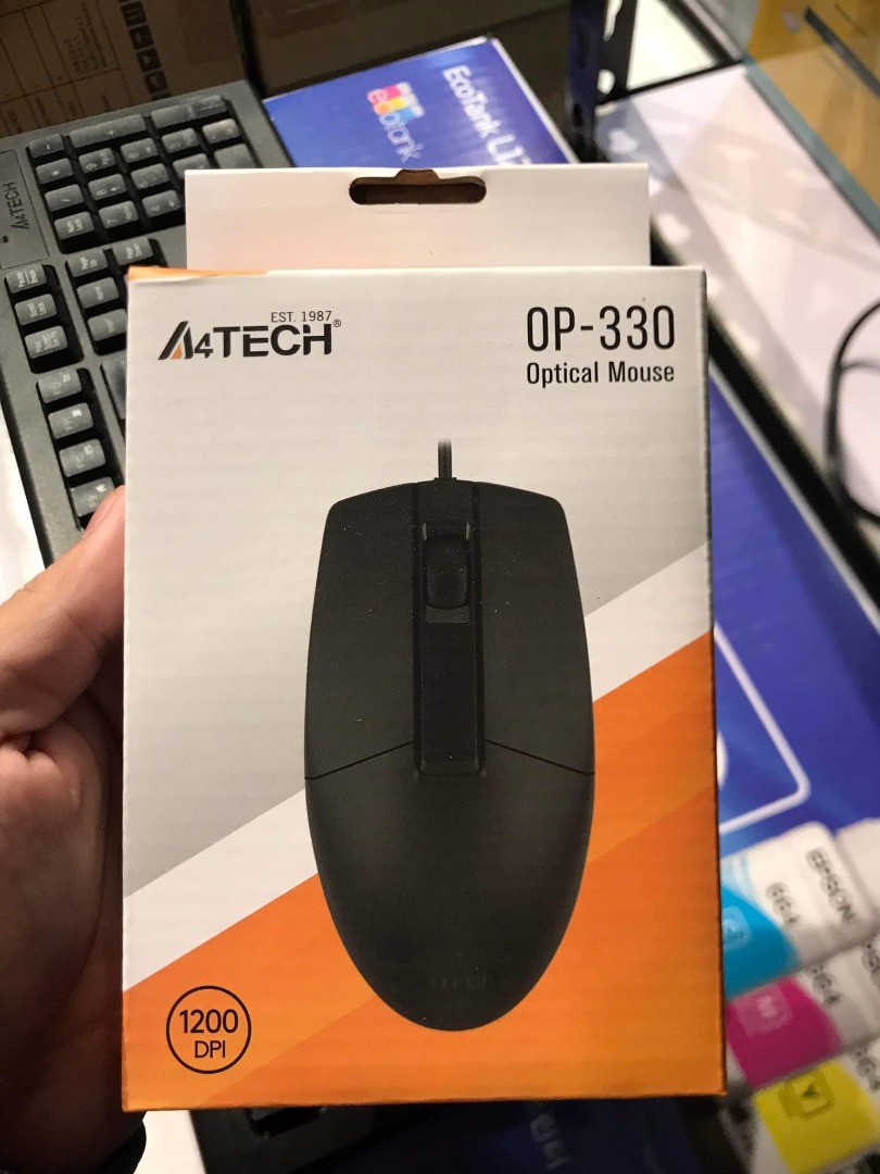 A4Tech OP-330 3D Optical Mouse Wired USB Black, Computers & Tech, Parts ...