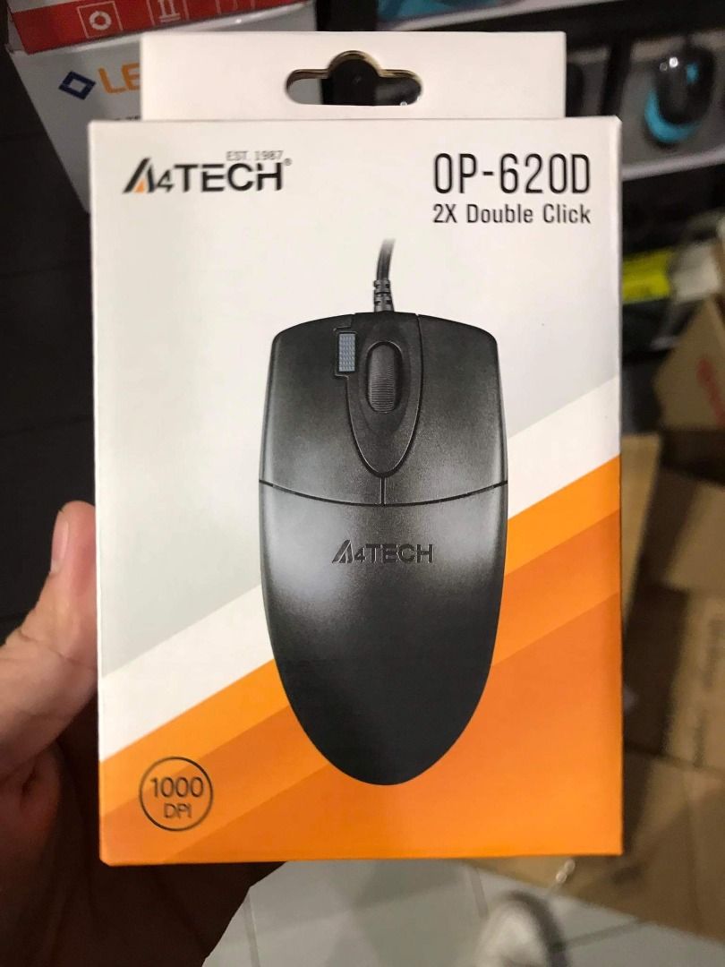 A4Tech OP-620D 2x Click Optical Mouse Black USB, Computers & Tech ...