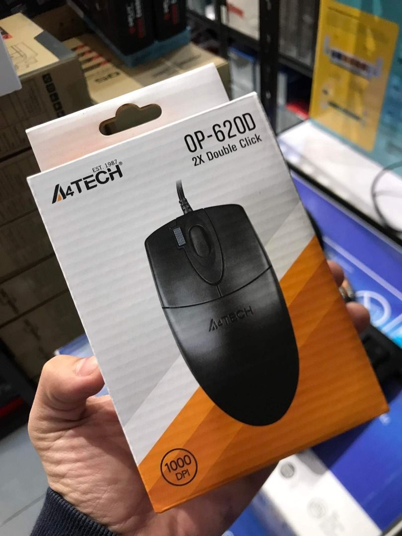 A4Tech OP-620D 2x Click Optical Mouse Black USB, Computers & Tech ...