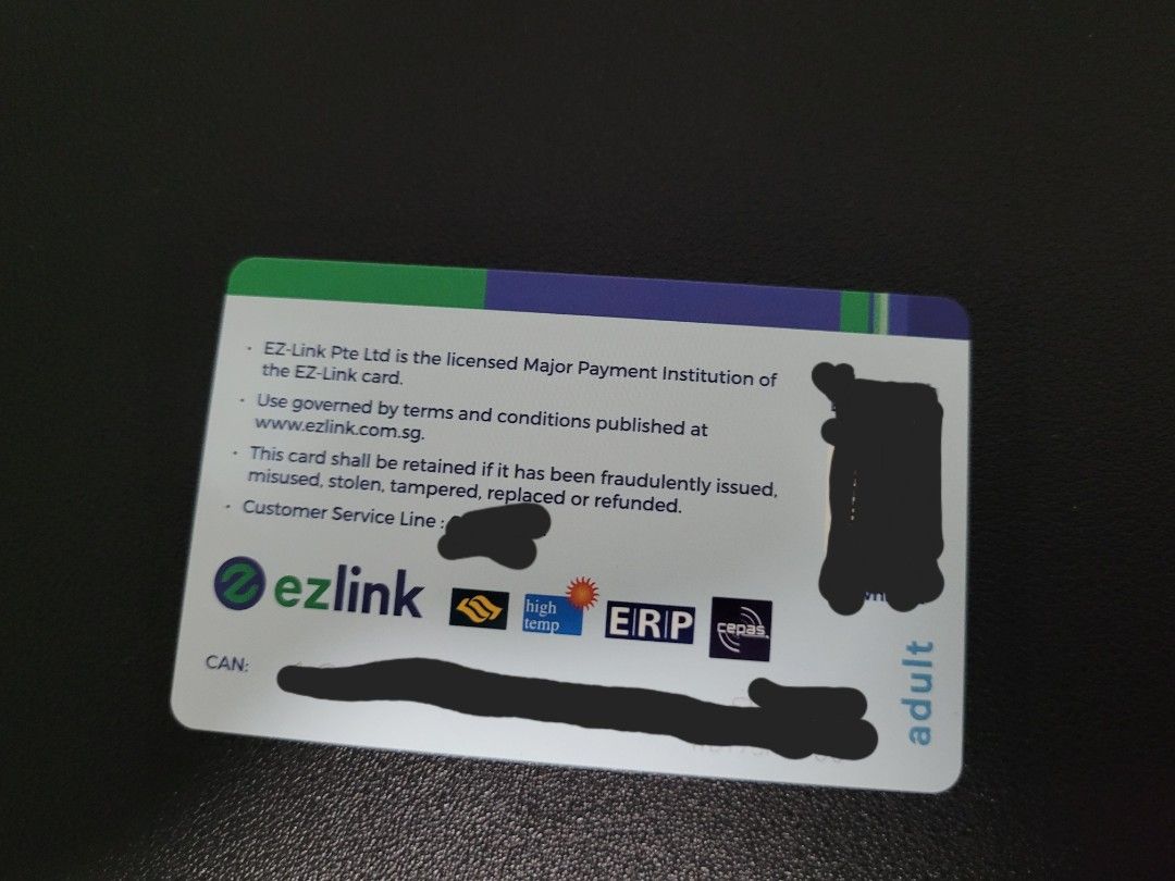 Adult Ez-link card, Hobbies & Toys, Travel, Travel Essentials ...