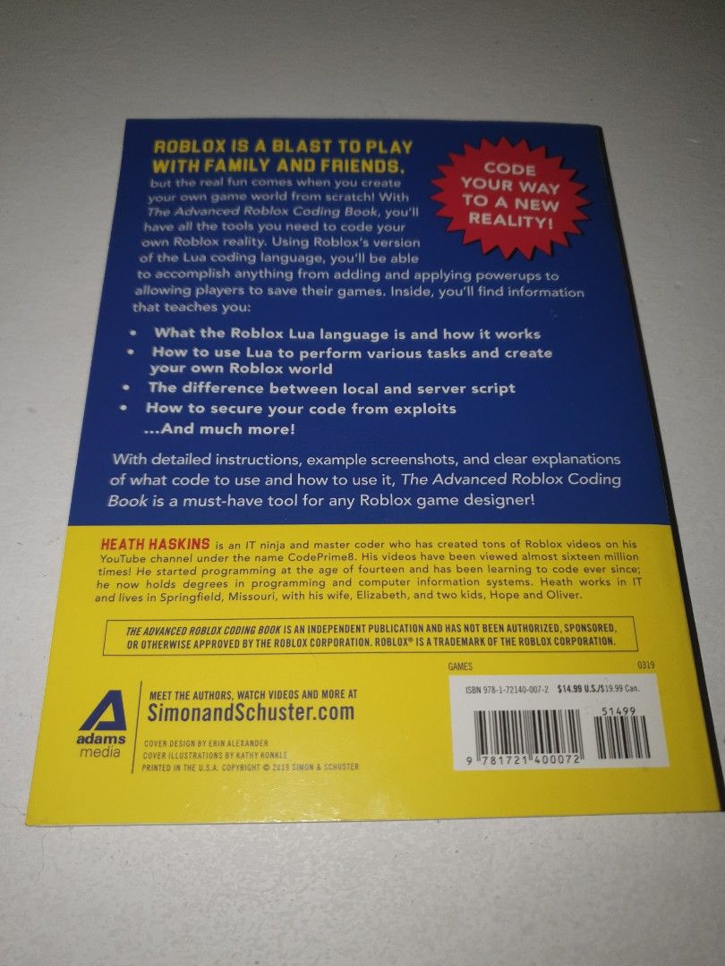 Advanced Roblox coding book, Hobbies & Toys, Books & Magazines ...