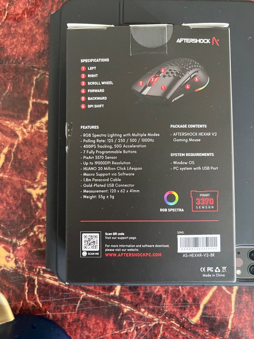 Aftershock Hexar v2 Gaming Mouse, Computers & Tech, Parts & Accessories ...