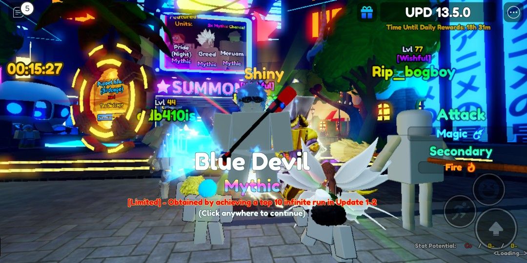 [Anime Adventure] Shiny Blue Devil, Video Gaming, Gaming Accessories ...