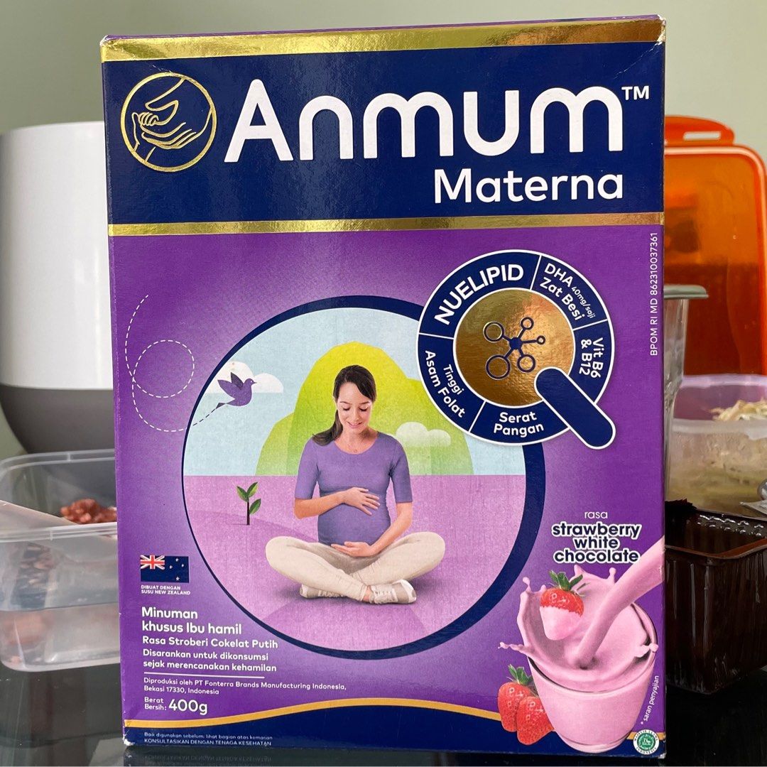 Anmum Materna Susu Ibu Hamil Strawberry White Chocolate 400 g, Bayi ...