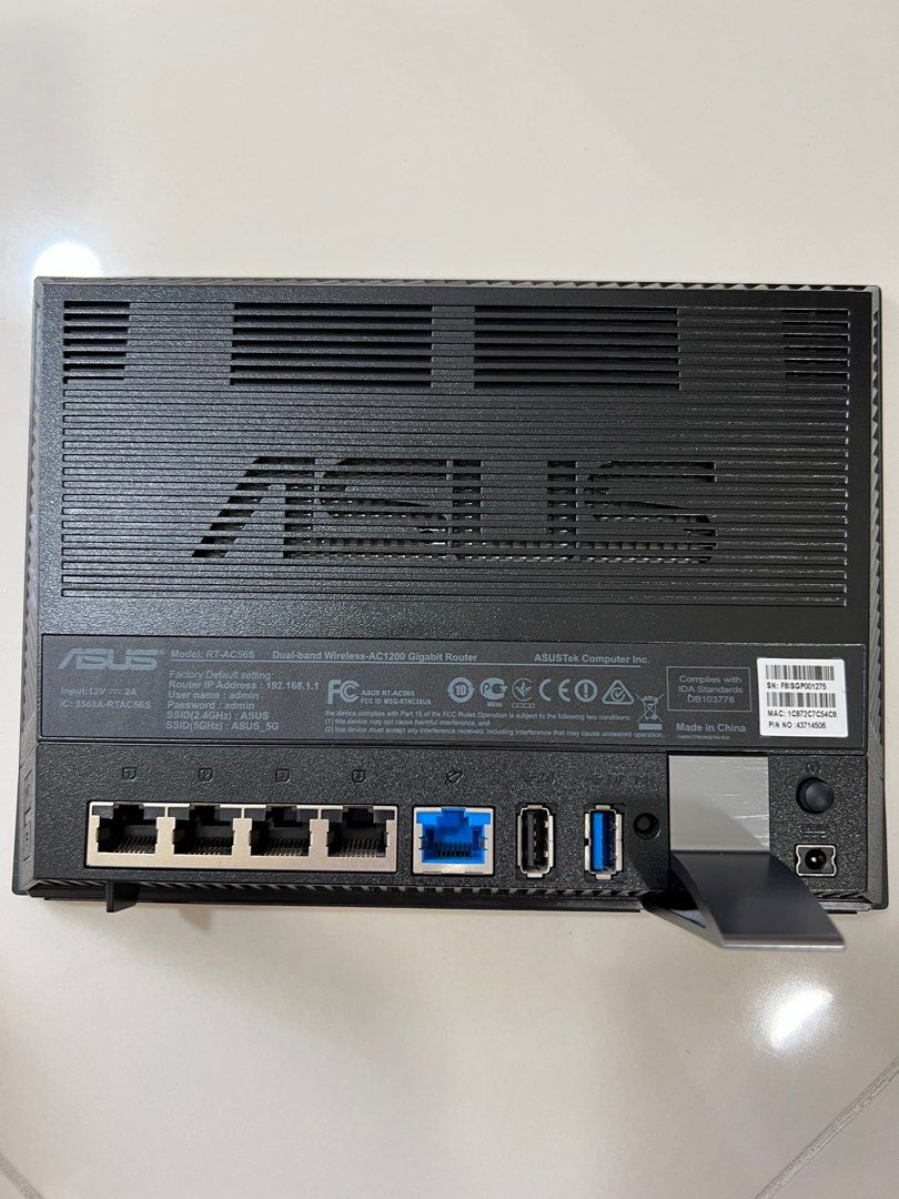 ASUS RT-AC56S 5 GHZ ROUTER, Computers & Tech, Parts & Accessories ...