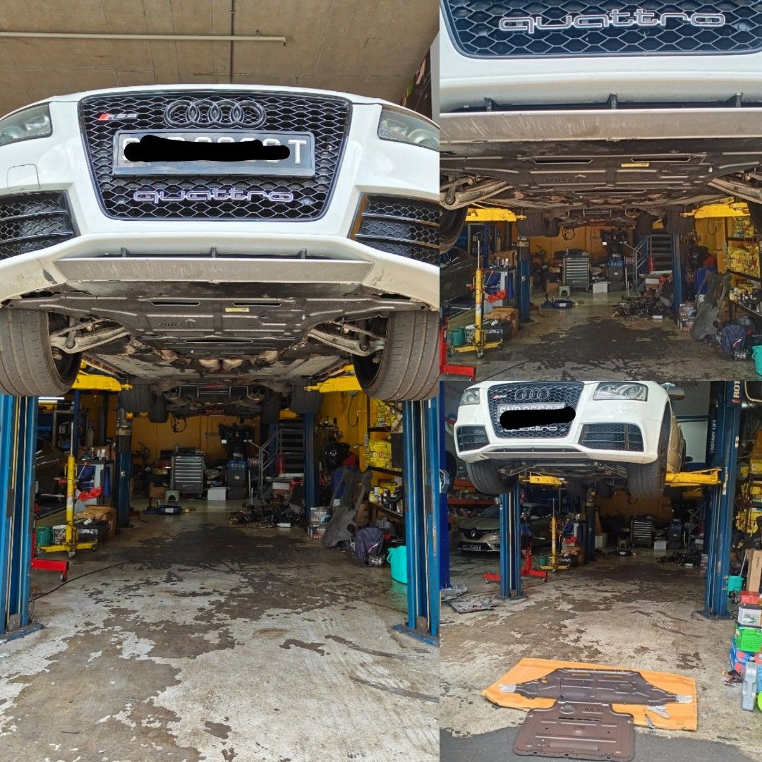 Audi A5 B8 A4 B8 S4 B8 S5 B8 RS5 aluminum undertray two piece set, Car ...