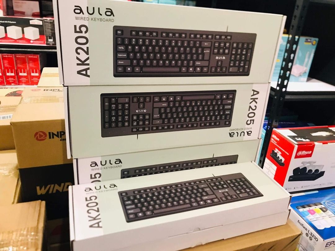 Aula AK205 Wired Keyboard Black, Computers & Tech, Parts & Accessories ...