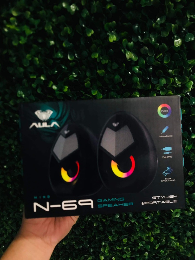 Aula N-69 Wind RGB Desktop Gaming 6 Watts Speaker 2.0 3.5mm USB Powered ...