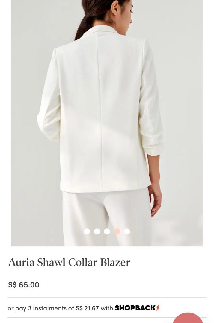 Auria Shawl Collar Blazer, Women's Fashion, Coats, Jackets and Outerwear on Carousell