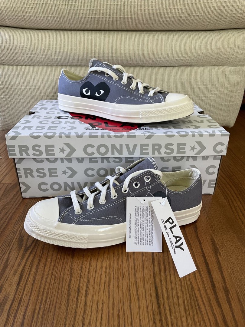 AUTHENTIC CDG X Converse Steel Gray on Carousell