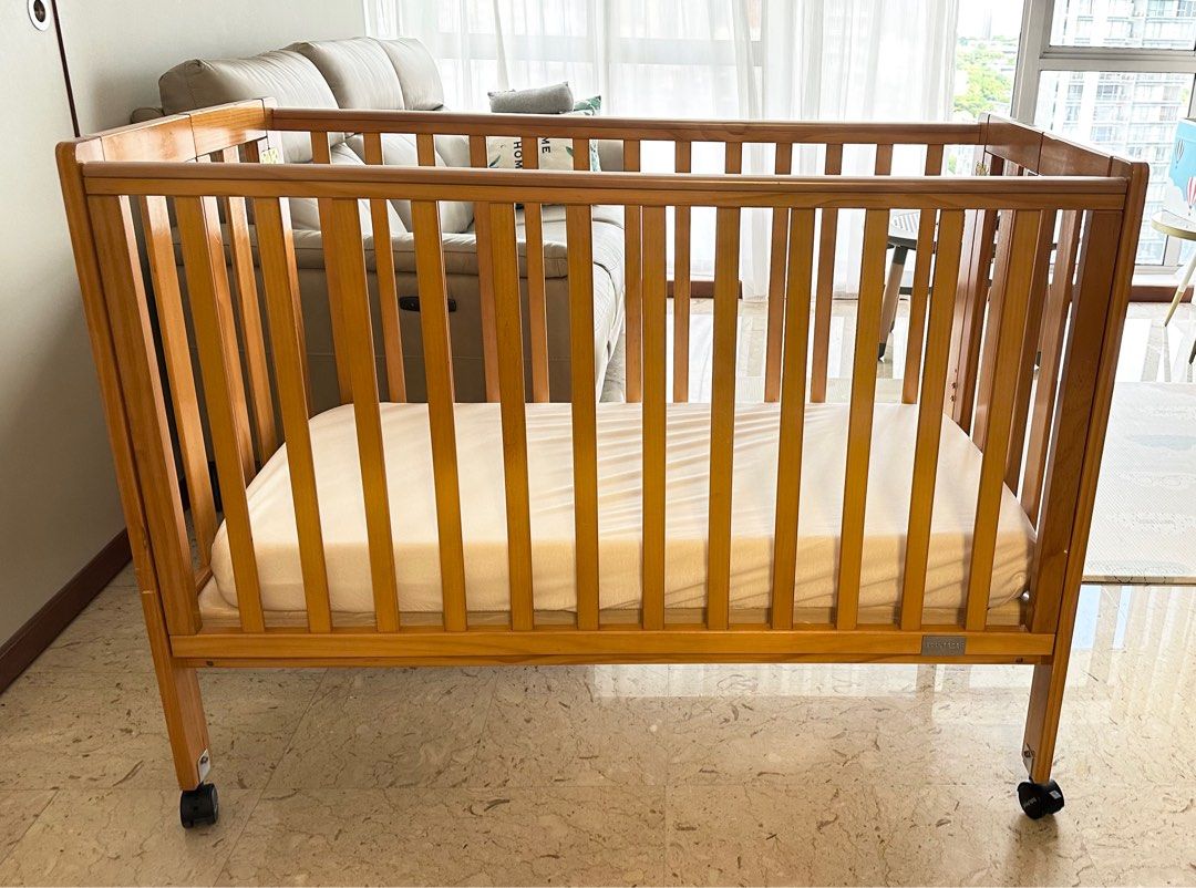 Babyhood Fold n Go Cot (Baltic) + free Micuna 4” Anti-Dust Mite ...