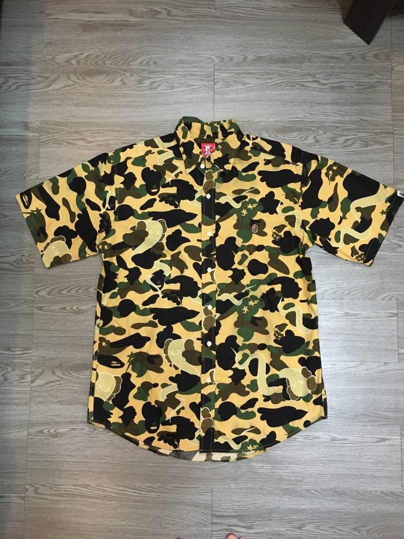 Bape x Kaws Polo, Men's Fashion, Coats, Jackets and Outerwear on Carousell