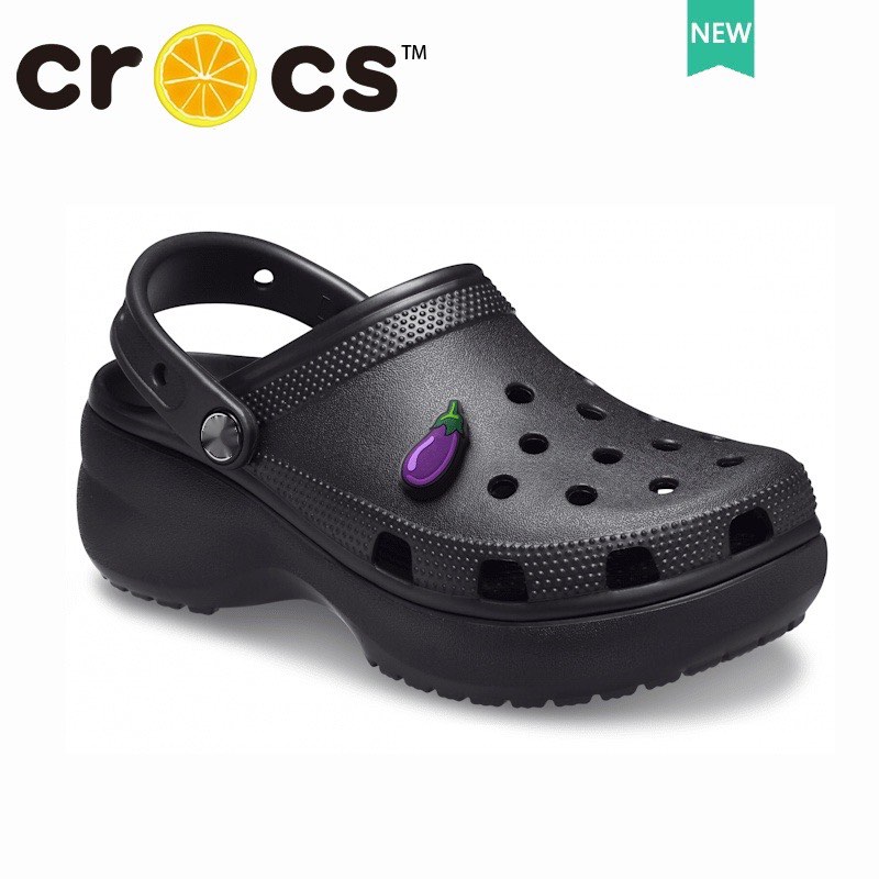 Black Crocs, Women's Fashion, Footwear, Sandals on Carousell