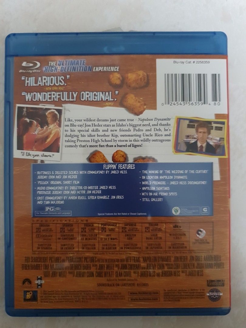 Bluray / Blu Ray : Napoleon Dynamite, Hobbies & Toys, Music & Media ...