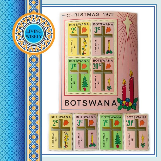 Botswana Christmas 1972 Stamps and Stamp Sheet, Hobbies & Toys ...