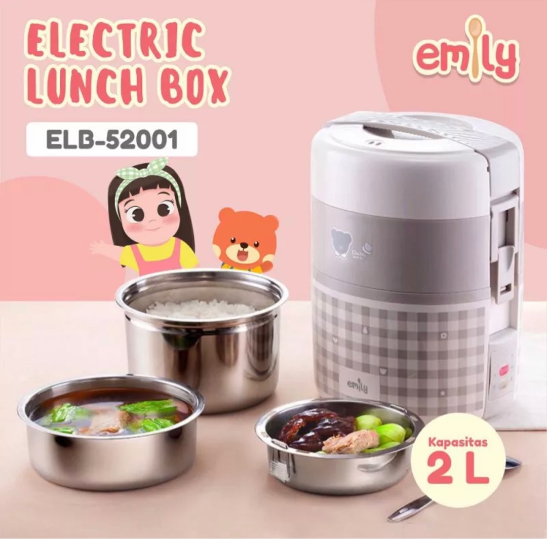 Brand New ! Emily Electric Lunch Box Baby Cooker 2 L - Termos Makan ...