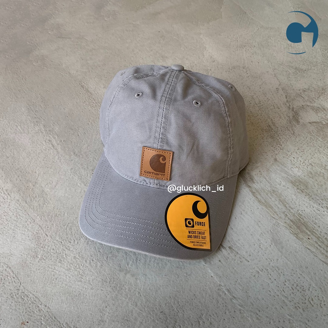Carhartt, Odessa Ball Cap in Asphalt Gray, Fesyen Pria, Aksesoris, Topi ...