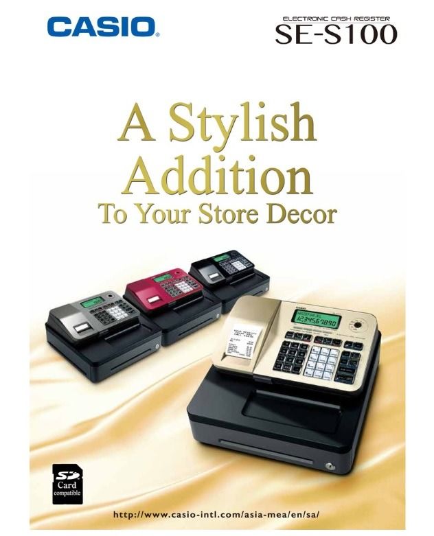 Casio Cashier Machine Cash Register (Free Setting) SE-S100, Computers ...