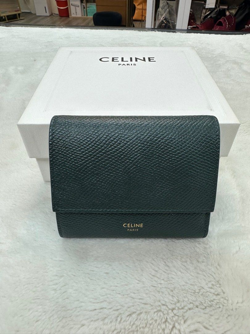 Celine Tri-Fold Wallet, Luxury, Bags & Wallets on Carousell