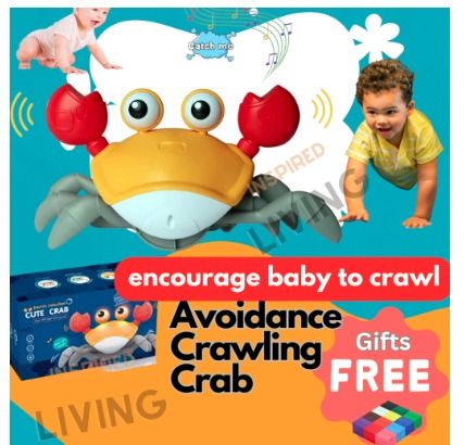 Crawling Crab Baby Toys | Walking Crab Toy - Automatically Avoid ...