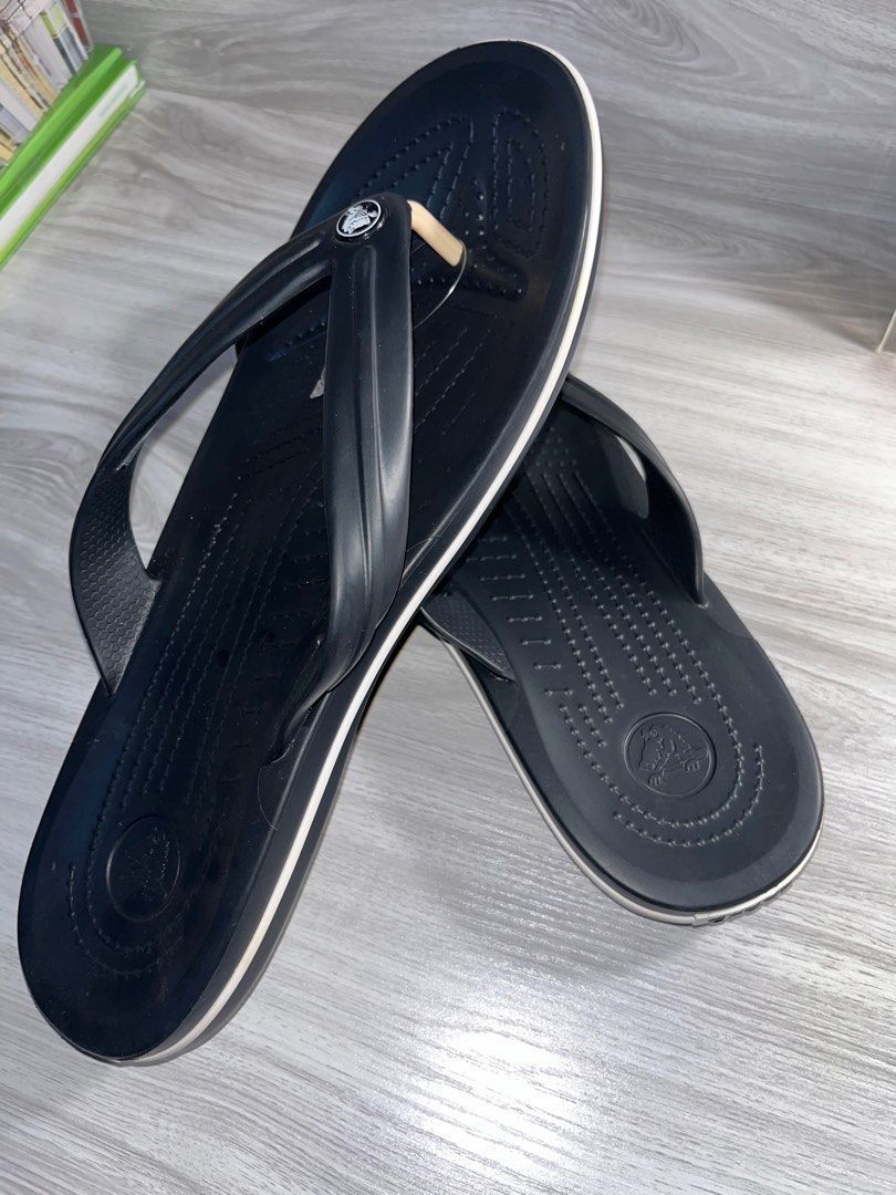 Crocs - Crocband Flip; Black, W11/M9, Men's Fashion, Footwear ...