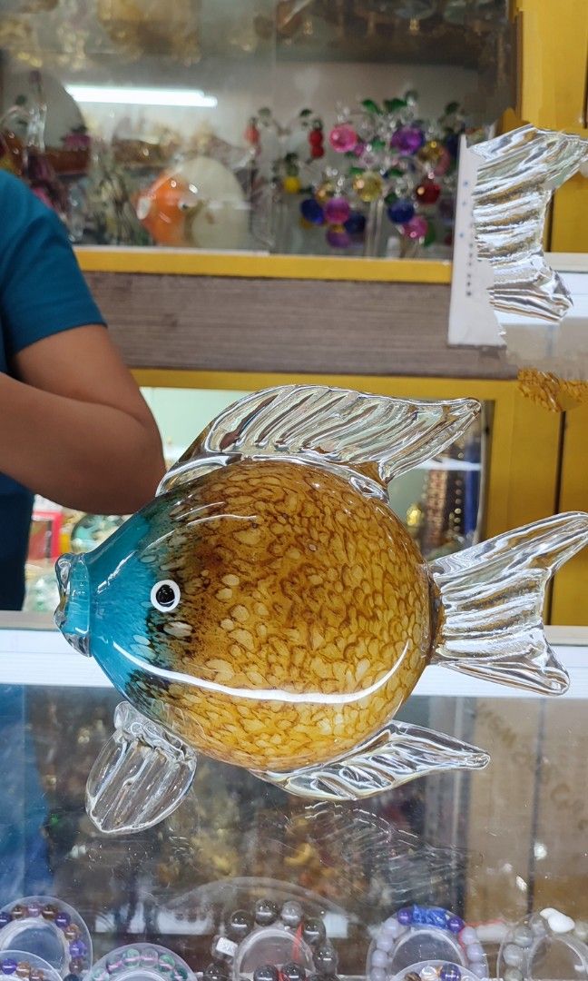CRYSTAL GLASS FISH FIGURINE on Carousell