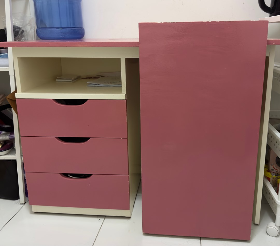 CUSTOM MADE STUDY TABLE with chair on Carousell