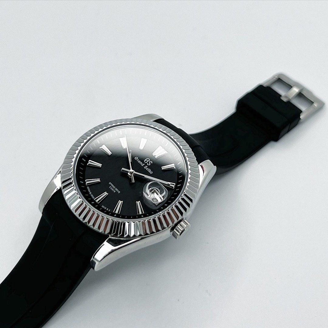 Custom Seiko Mod Black GS DateJust 41mm in rubber, Men's Fashion ...