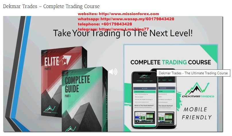 Dekmar Trades - Complete Trading Course (Total size: 19.23 GB Contains ...