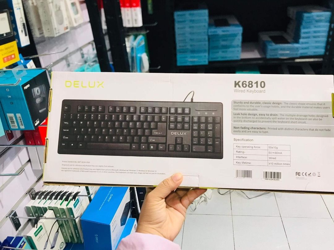 Delux K6810 Wired Keyboard USB, Computers & Tech, Parts & Accessories ...
