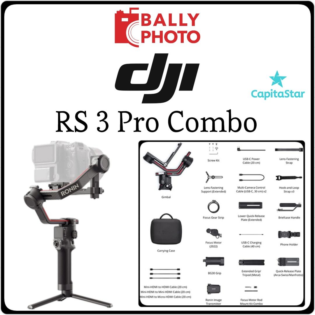 DJI RS 3 Pro Gimbal Stabilizer Combo, Photography, Photography Accessories, Gimbals ...