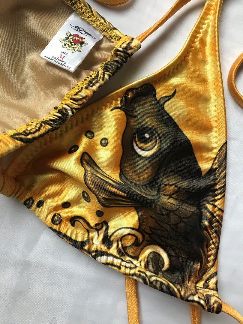 Ed Hardy Koi Fish String BikiniTop (fits S, M, L) on Carousell