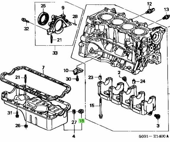EK4 Drain Plug Bolt 14mm (Engine Oil), Car Accessories, Accessories on ...